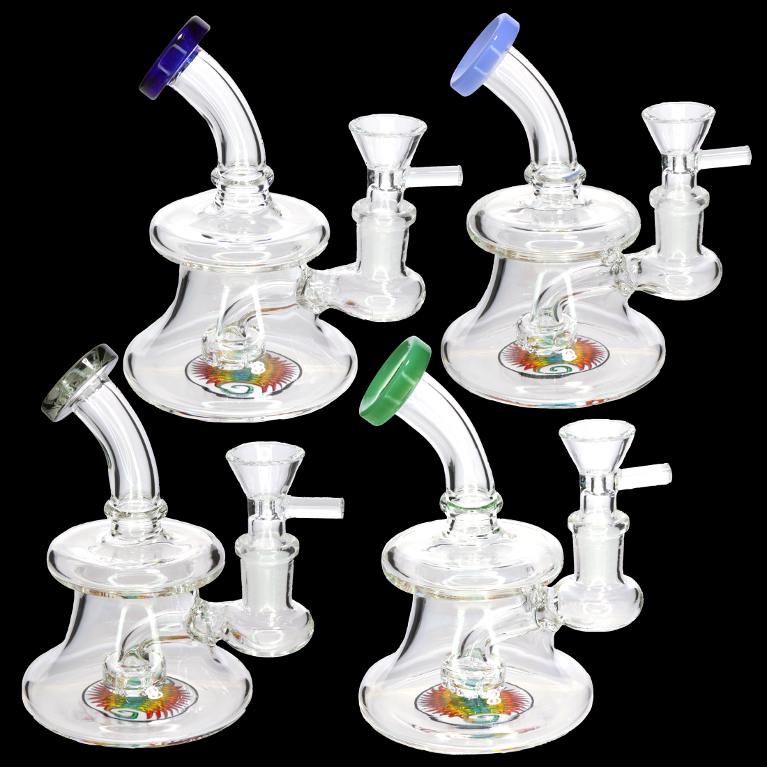 16 in - Frozen Pattern Straight Color 9 mm Bong – Wholesale Ashncloud
